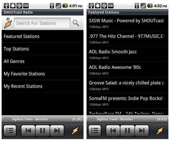 Winamp version 1.0 for Android brings a brand new Home screen